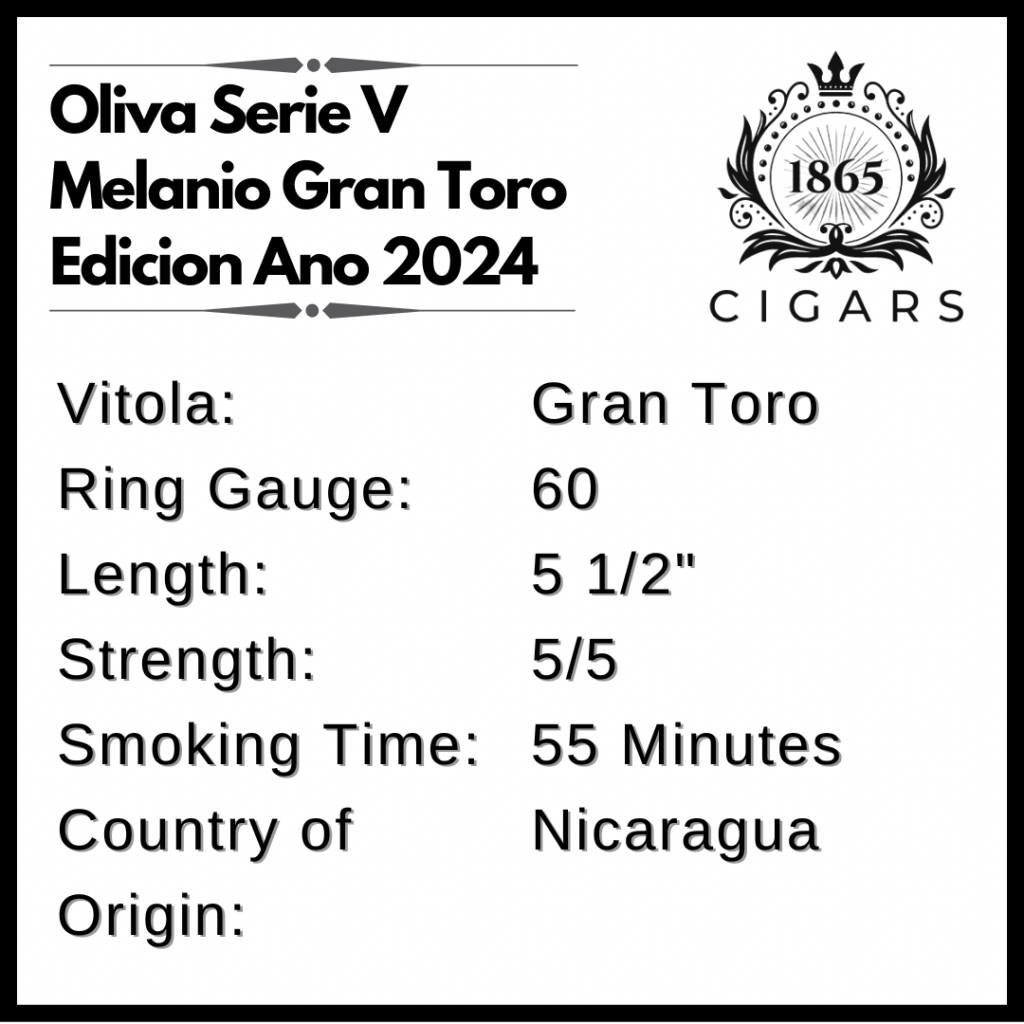Oliva Serie V Melanio Gran Toro Edicion Ano 2024 - 1865 Cigars